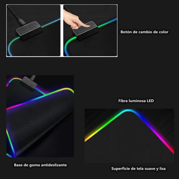 Mouse Pad Gamer RGB SOMOSTEC- Precisión y Estilo.